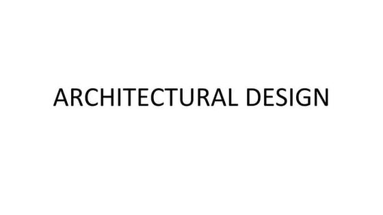 Architectural Design 1 Lectures by Dr. Yasser Mahgoub - Lecture 1 Introduction | PPT
