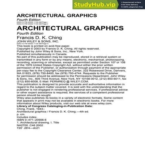 ARCHITECTURAL GRAPHICS Fourth Edition ARCHITECTURAL GRAPHICS | PDF