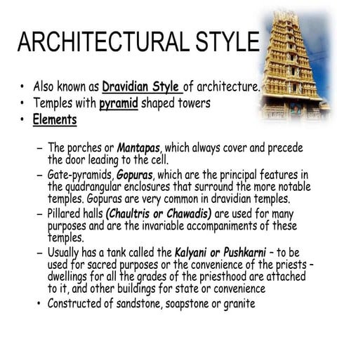 Architectural style | PPTX | Hinduism | Religion & Spirituality