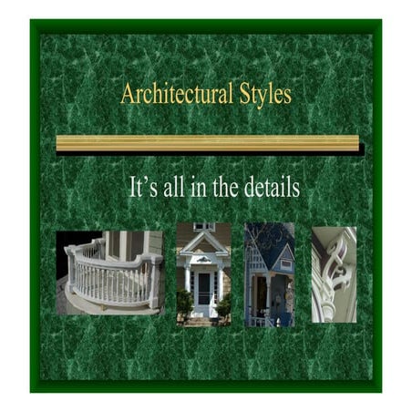 Architectural styles | PPTX