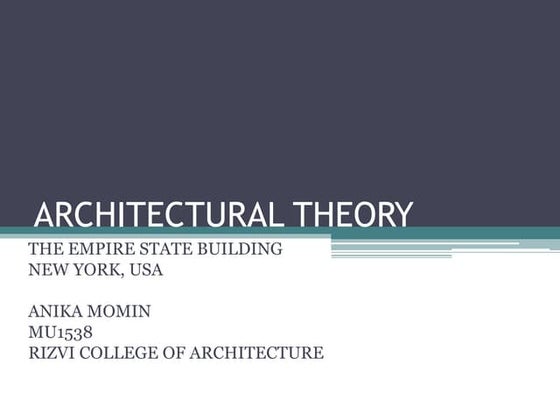 Empire state building | PPTX | Civil Engineering Industry | Industries