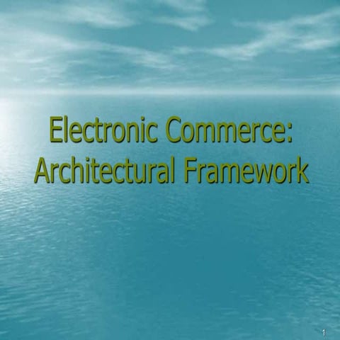 E business and e commerce Architecture description .ppt