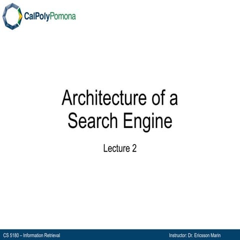 Graduate Level - Architecture of Search Engine | PDF