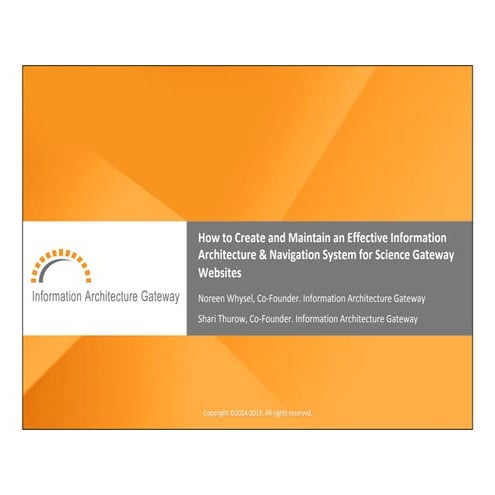 How to Create and Maintain an Effective Information Architecture and ...