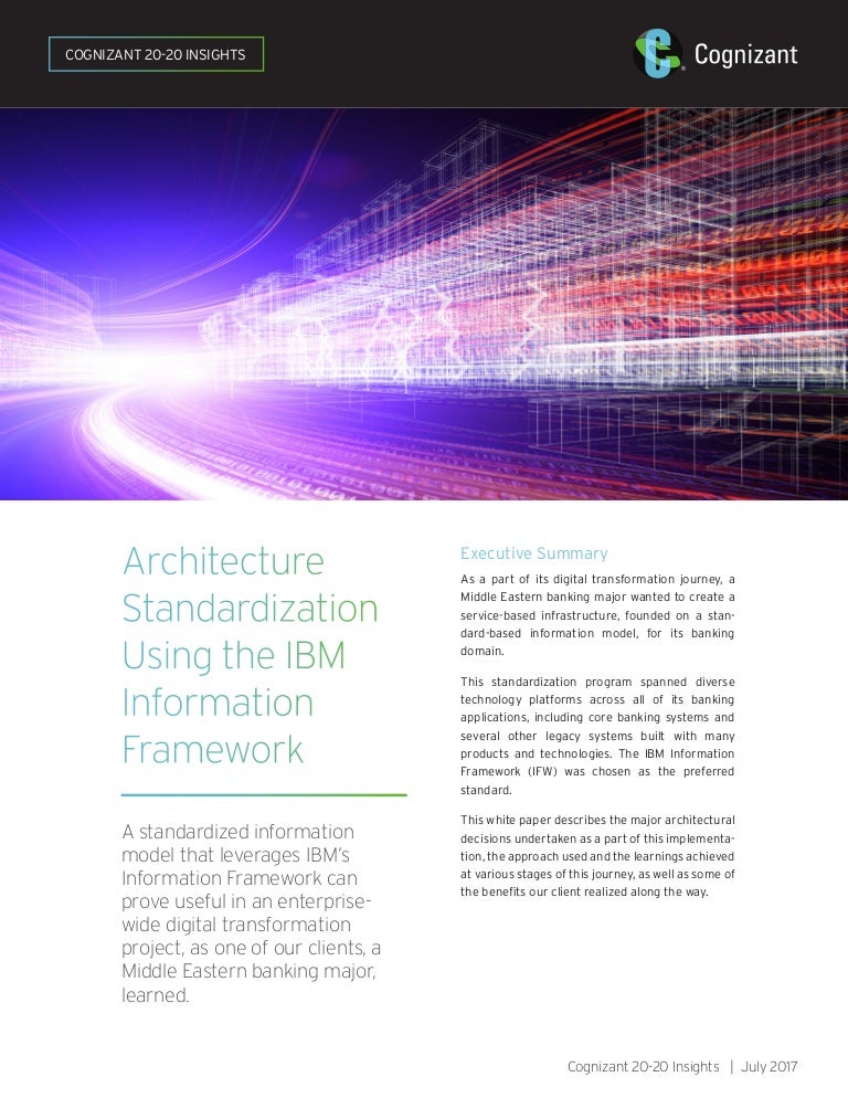 Architecture Standardization Using the IBM Information Framework