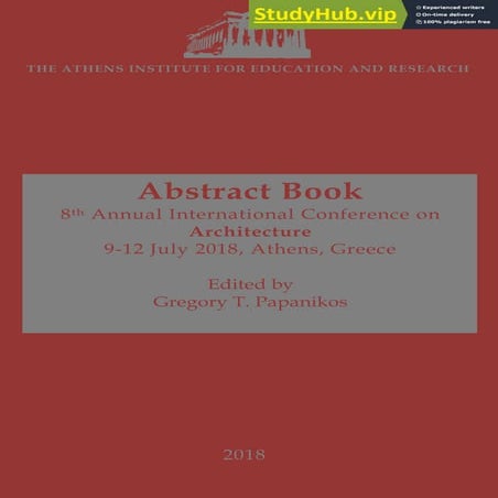 Architecture Abstracts 8Th Annual International Conference | PDF