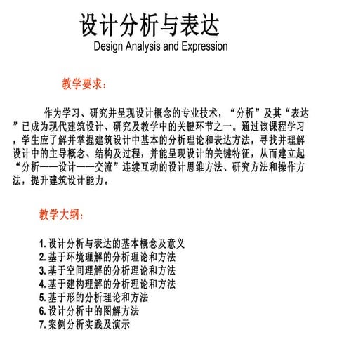 Architecture design analysis & expression | PPT