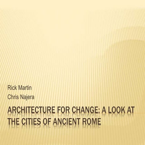 Architecture for change | PPTX