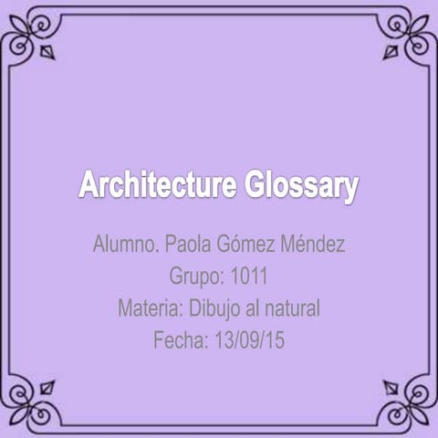 Architecture glossary | PPTX