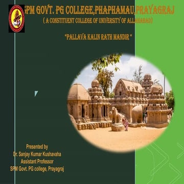 Architecture style of Pallava Dynasty ... | PPTX