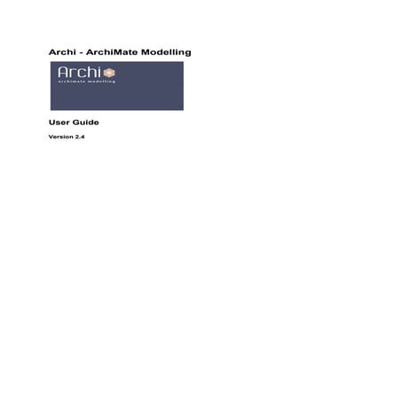 Archi user guide | PDF