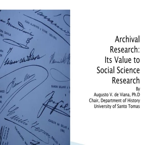 Archival research | PPTX
