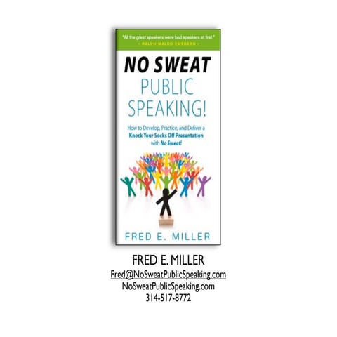 "no sweat" public speaking!