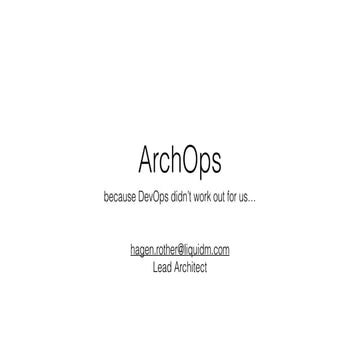 ArchOps | PDF