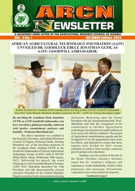 ARCN NEWSLETTER ARABIC VERSION.pdf | Agriculture | Industries