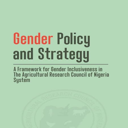 ARCN Gender Policy and Strategy | PDF