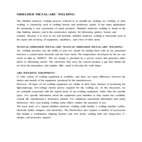 Arc welding safety rules | DOCX