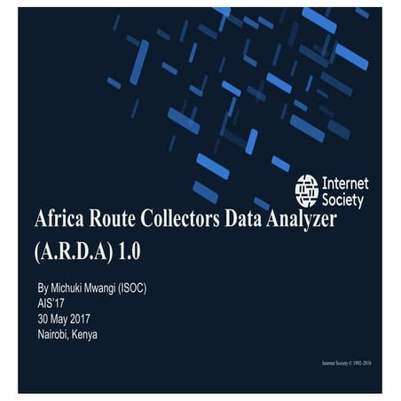 ARDA - Measuring peering and Interdomain routing topology | PPT