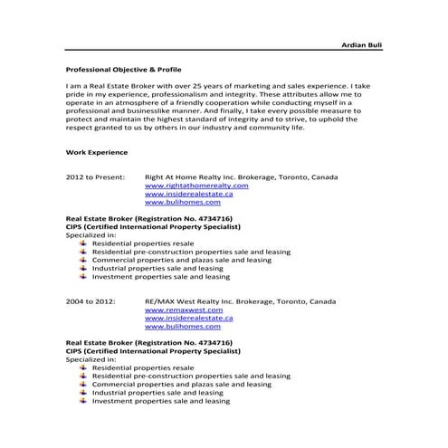 Ardian Buli resume | PDF