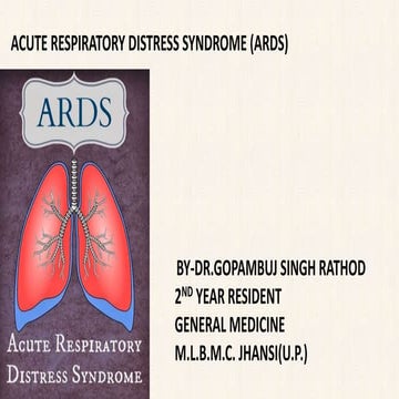 ARDS | PPTX | Lung and Respiratory Health | Diseases and Conditions