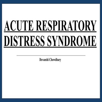 ARDS (acute respiratory distress syndrome) ppt SlideShare | PPTX