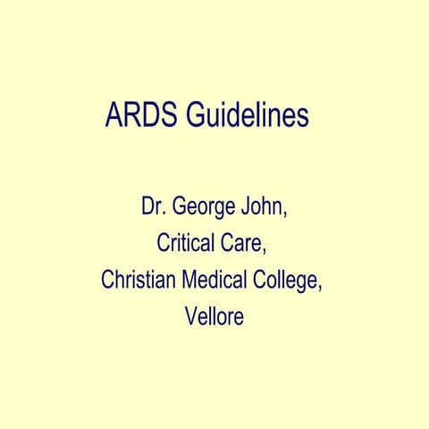 Ards guidelines john | PPT