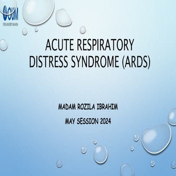 ARDS_Presentation.pptx acute respiratory disease syndrome | PPTX | Lung ...