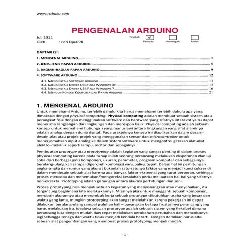 Arduino Pengenalan Pdf