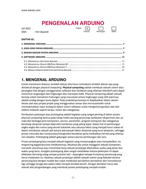 Arduino pengenalan | PDF Arduino pengenalan | PDF