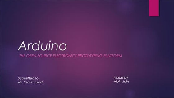 Ppt On Arduino Ppt