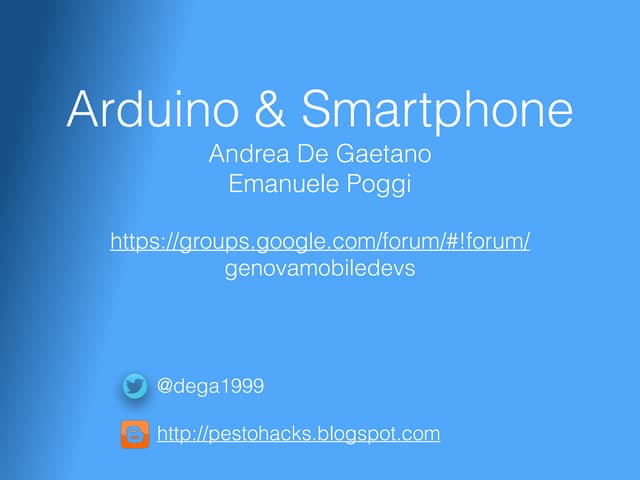 Arduino And Smartphone Ppt 7357