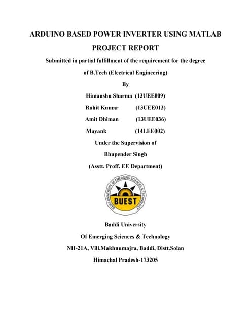 IRJET- Simulation and Analysis of Five Level SPWM Inverter | PDF