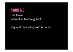 Introduction to Arduino @ Open Tech School - Berlin (6 Dec 2012) | PPT