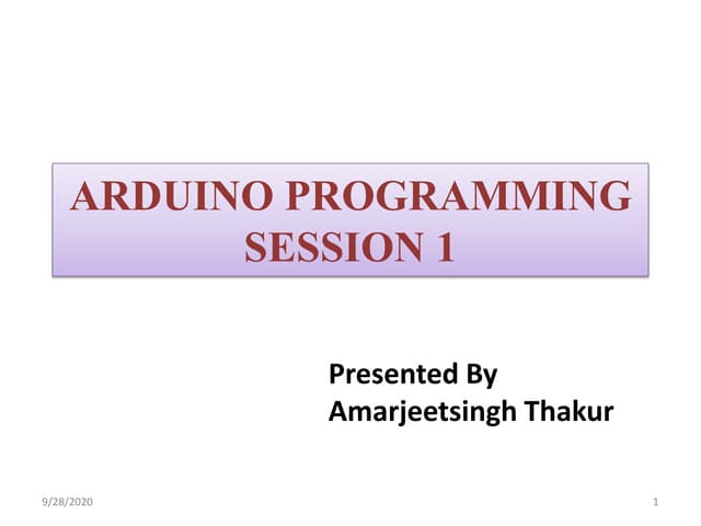 Arduino programming part1 | PDF Arduino programming part1 | PDF
