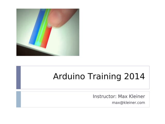 Arduino Training Program Ppt