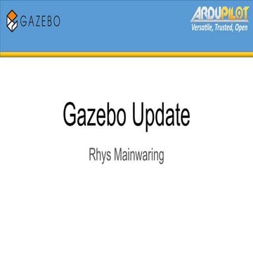 Ardupilot Gazebo Status Pdf