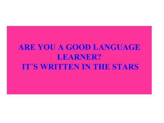Good language learners | PPT