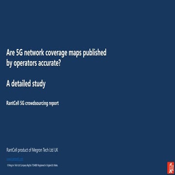 Are 5G network coverage maps published by operators accurate? | PPT