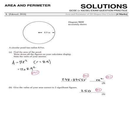 Area and-perimeter-solutions | PDF