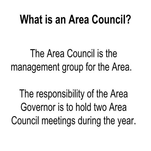 Area Council Meetings | PPT