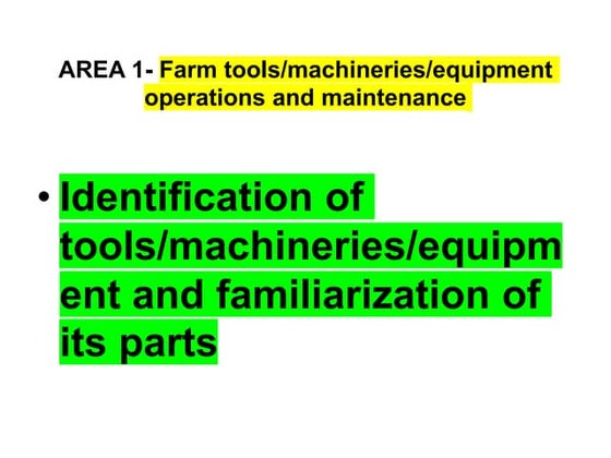 Farm tools and equipment | PPTX