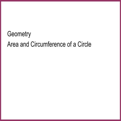 Area and circumference_of_a_circle | PPT