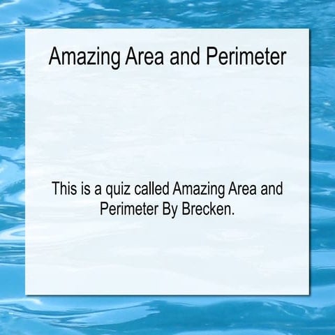 Area and perimeter | ODP