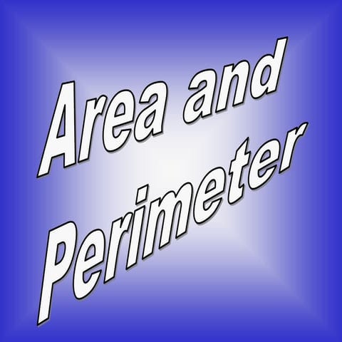 Area and perimeter | PPT