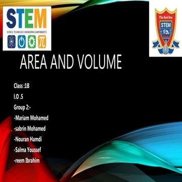 Area and volume | PPTX