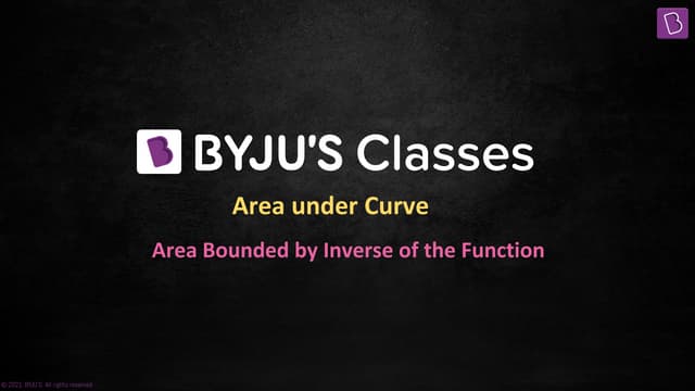 Area Bounded By Inverse Of The Function 1 Pdf
