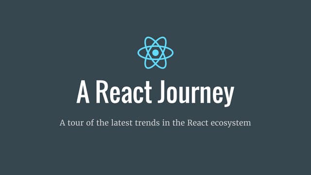 A React Journey Ppt