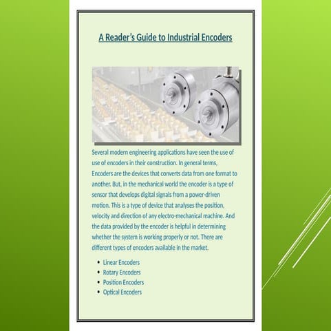 A Reader’s Guide to Industrial Encoders | PPT