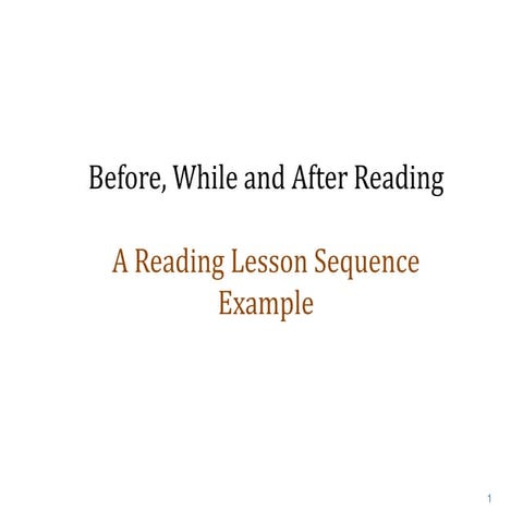 A reading lesson sequence example | PPT