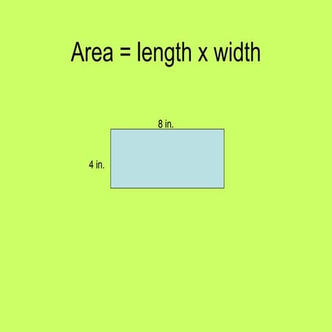 Area = length x width | PPT